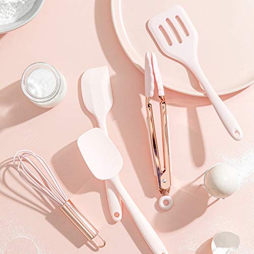 LMMDP Silicone Utensils Set Cooking Kitchenware Set Tongs Spatula Soup Spoon Non-stick Shovel Oil Brush Kitchen Tool