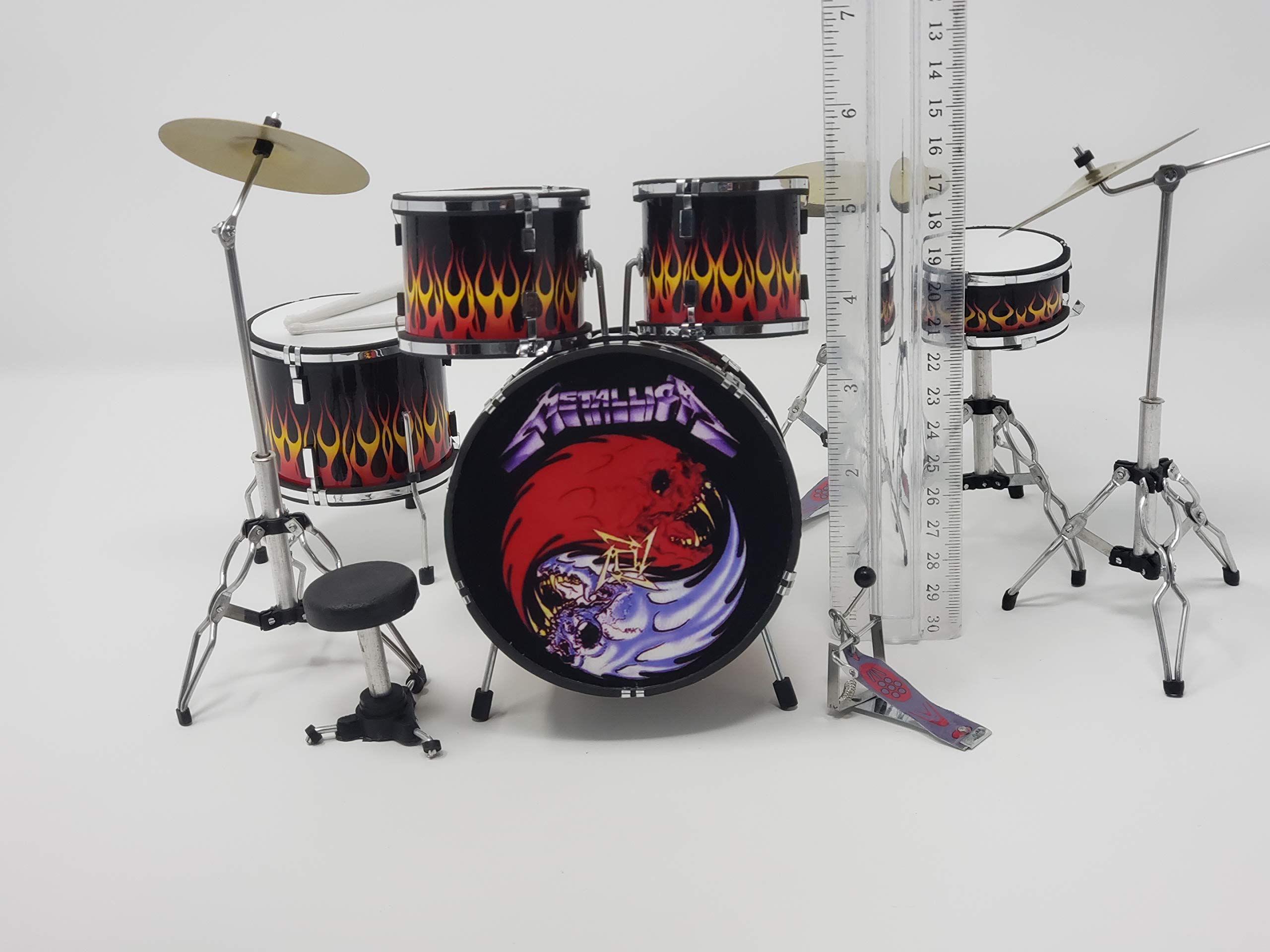 Lars Ulrich METALLICA miniature drum set. Excellent details. Mini drum