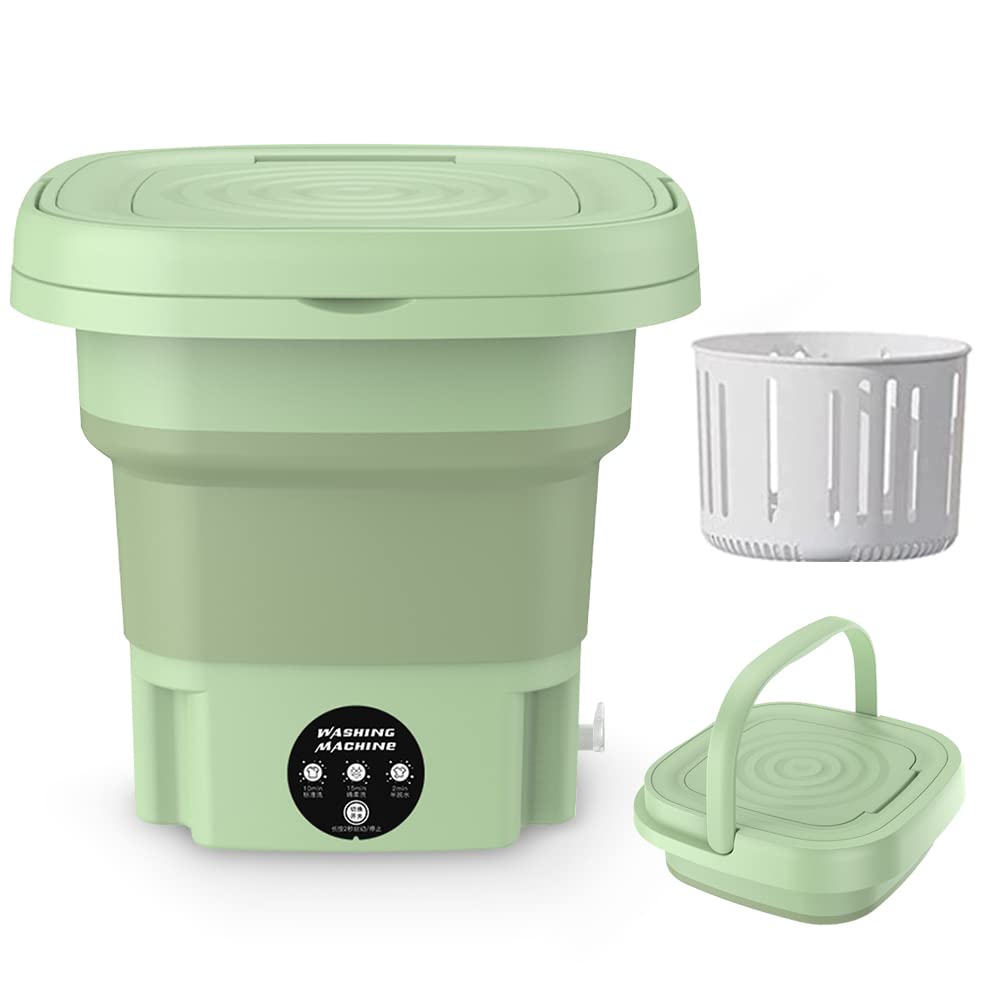 Mini Washing Machine, Foldable Ultrasonic Turbo Washing Machine,for Small Clothing,Underwear Suitable for Home, Business, Travel, College Room, RV, Apartment