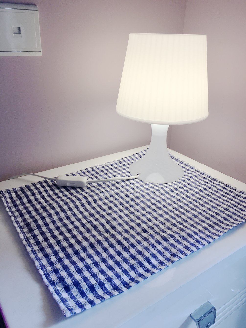 Navy & White Checkered Kitchen Tea Towel, iToolai 100% Woven Cotton Washable Dish Cloth Set of 4