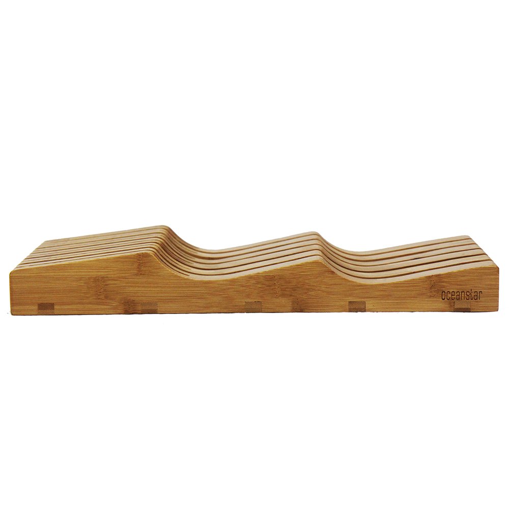 Oceanstar In-Drawer Bamboo Knife Organizer