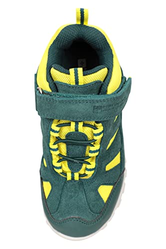 Mountain Warehouse Drift Junior Kids Hiking Boots - Waterproof Shoes Dark Green Kids Shoe Size 13 US