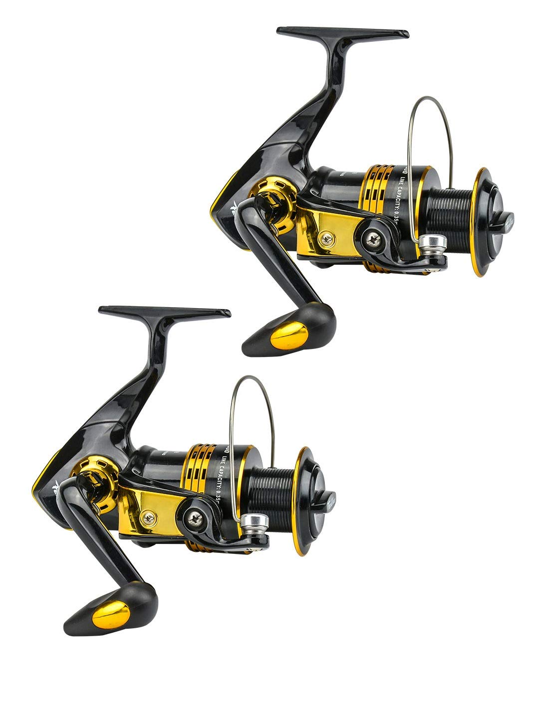 LLJPYX7L Fishing Reel, Lightweight Design, can Purchase Multiple Quantities, 4.9:1 Gear Ratio, Interchangeable Left and Right Handles, Light Rocker Design (Color : Two Reel)