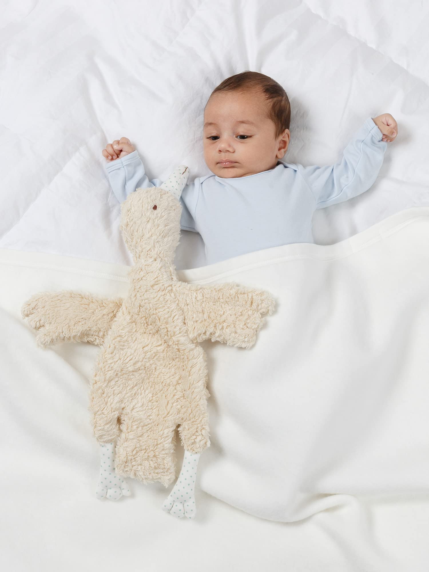 Under the Nile Organic Cotton Flat Sherpa Snuggle Goose Toy Abigail, Size 20"