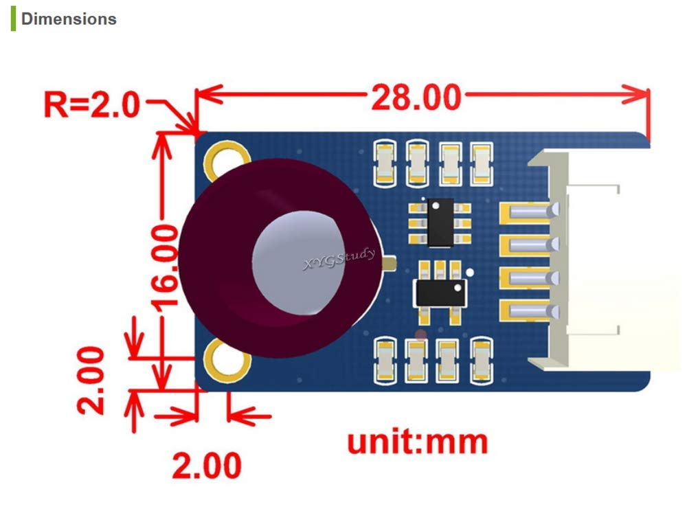 MLX90640 IR Array Thermal Imaging Camera 32×24 Pixels 110° Field of View I2C Interface 3.3V/5V Compatible with Raspberry Pi (ESP32) STM32 @XYGStudy (MLX90640-D110 Thermal Camera)