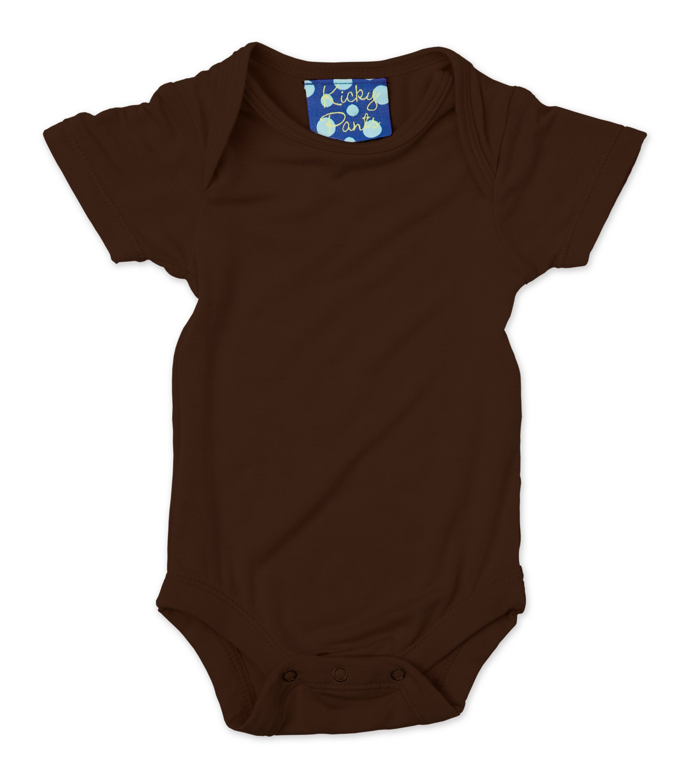 KicKee Pants Little-boys Short Sleeve One-piece Bodysuit, Bark (3-6 Months, Bark)