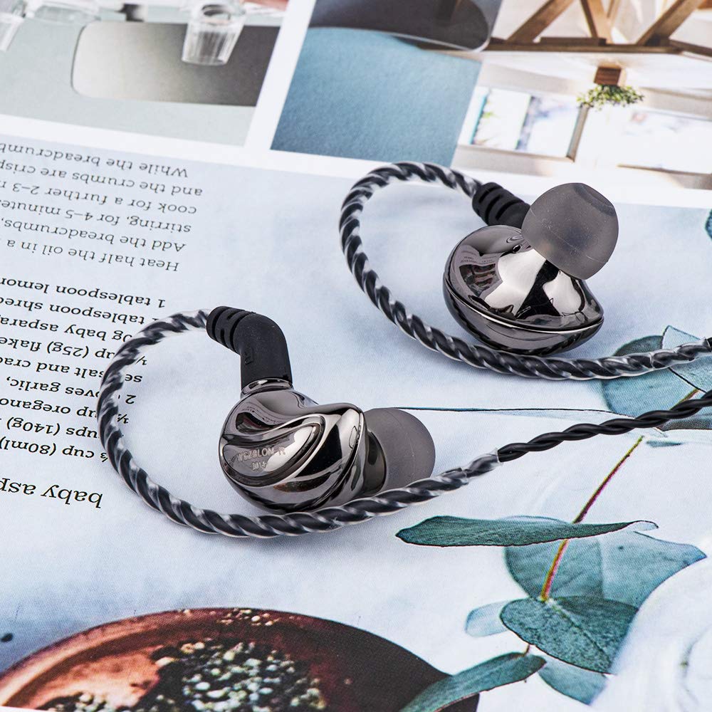 Linsoul BLON BL05S HiFi 10mm Carbon Diaphragm Dynamic Driver in-Ear Earphone IEM with 0.78mm 2pin Detachable Cable (with mic, BL05S-Green)