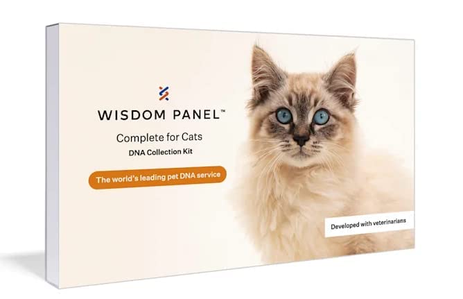 Wisdom Panel Complete: Comprehensive Cat DNA Test kit for 45 Health Genetic Health Conditions, 70+ Breeds and populations, 25+ Traits, Blood Type - 1 Pack