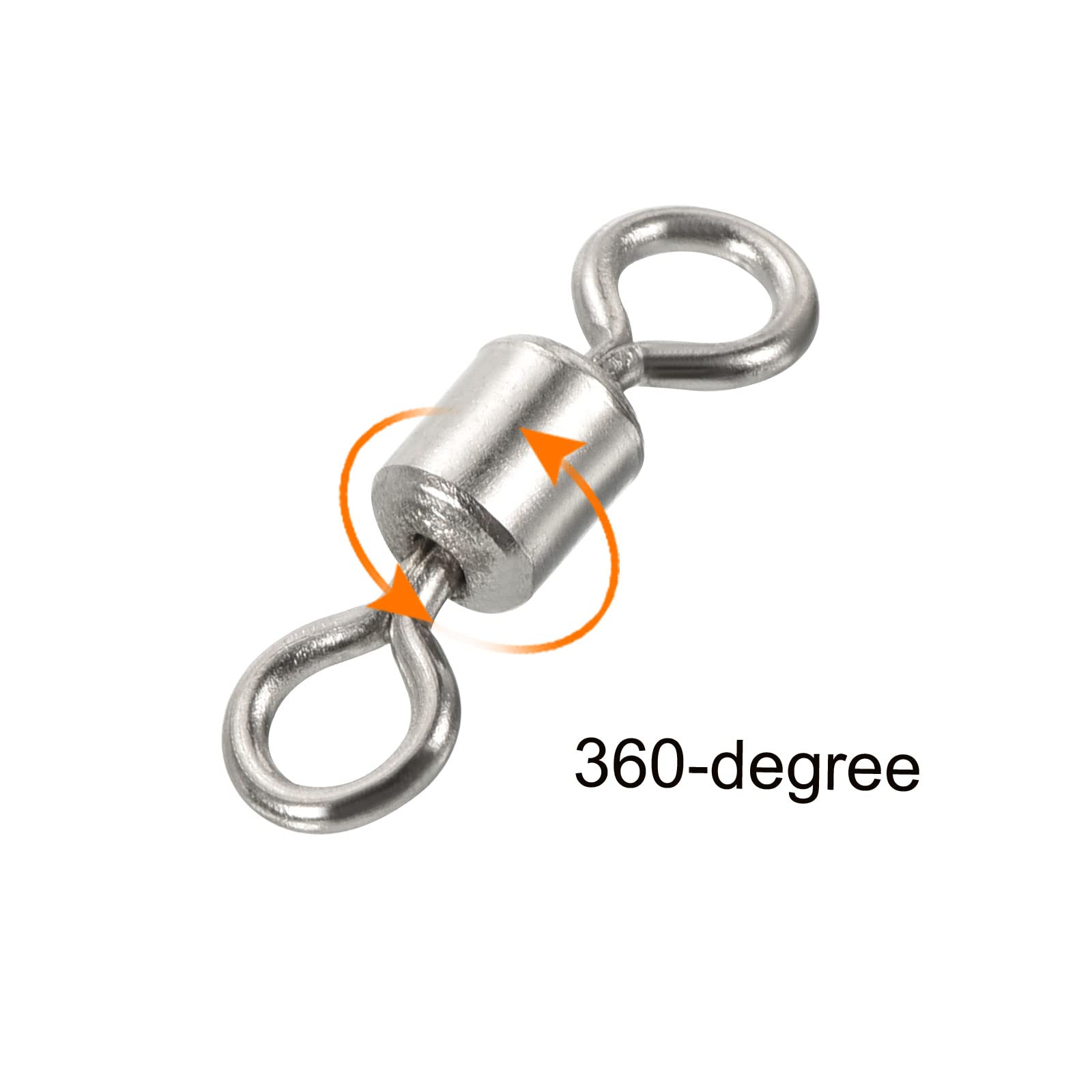 PATIKIL Fishing Barrel Swivels, 20 Pack 156LBS Copper Rolling Hook Line Connector Terminal Tackle for Saltwater Freshwater Fishing, Silver