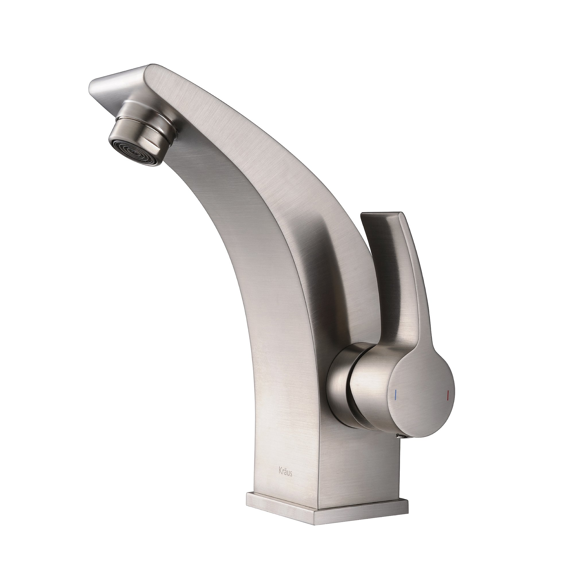 Kraus KEF-14701BN Illusio Single Lever Basin Bathroom Faucet Brushed Nickel