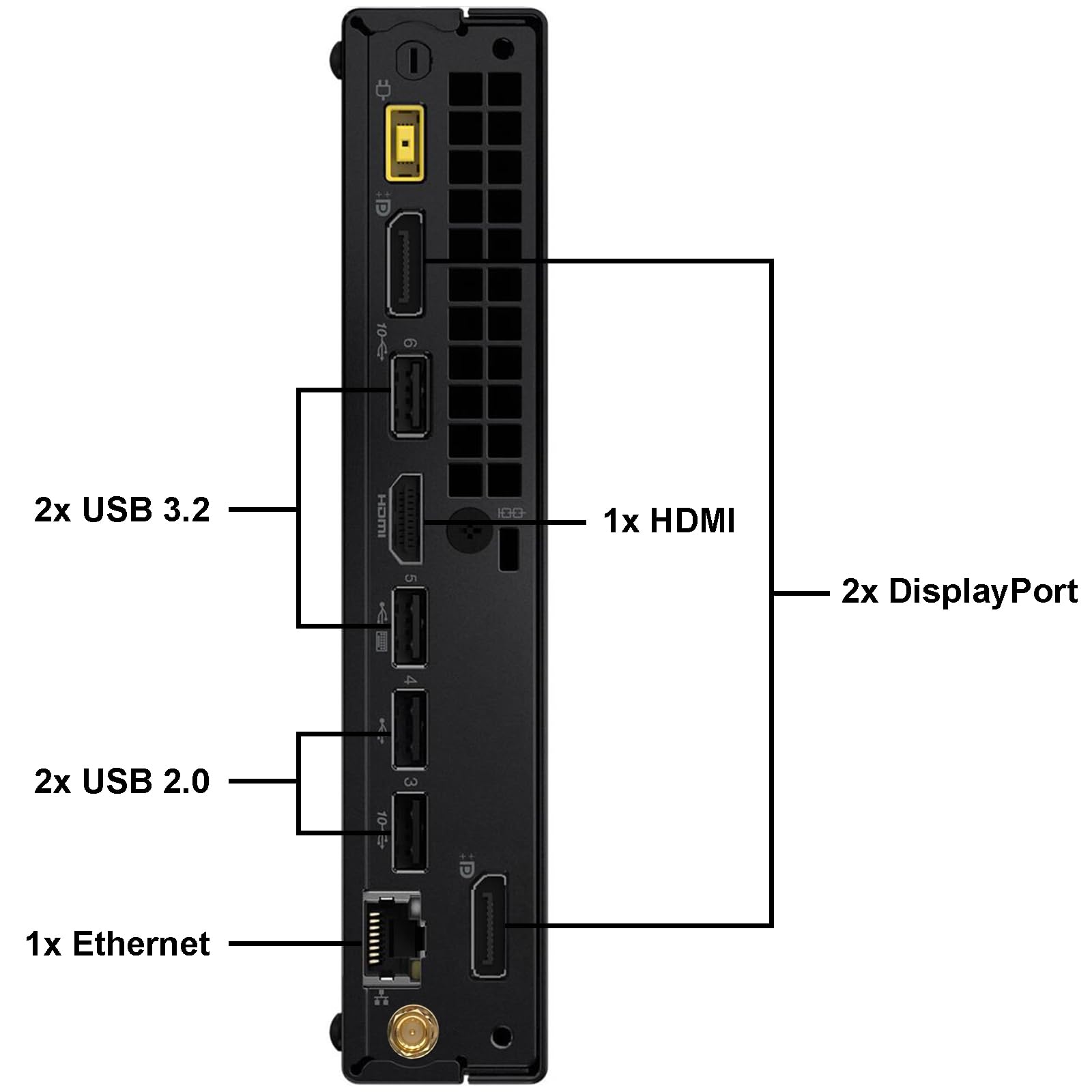 OEM Lenovo ThinkCentre M70q Tiny M70 Intel Hexa Core (6 Cores) i5-10400T, 16GB RAM, 512GB NVMe 4.0, HDMI Cable, W10P, WiFi 6, 3YR, Business Desktop
