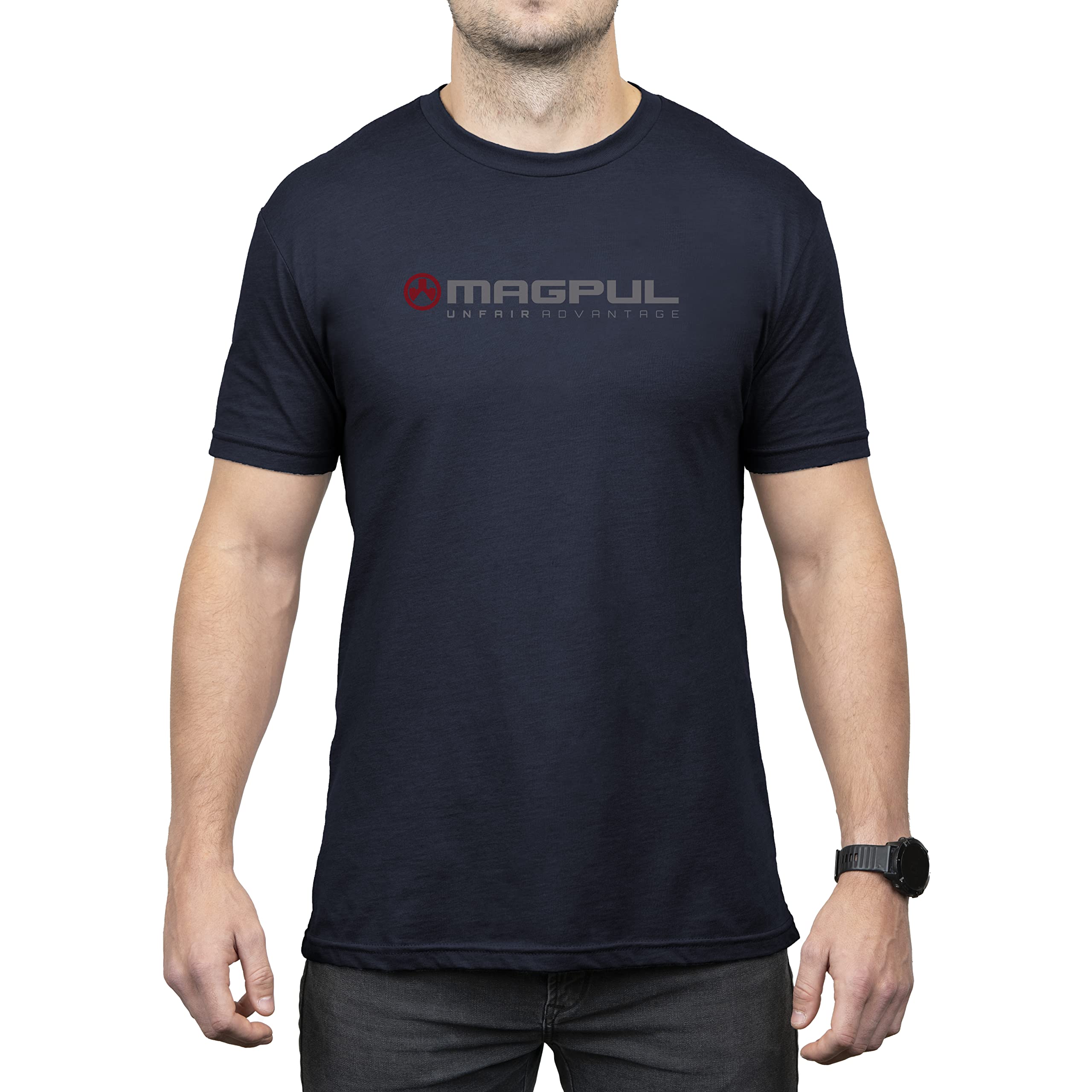 Magpul mens Crew Neck Short Sleeve T-shirt for Men Unfair Advantage Cotton T Shirt Navy Large, Multi, Large US