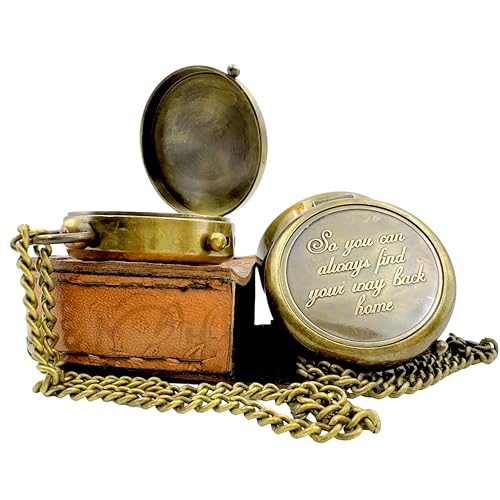 MAH So You Can Always Find Your Way Back Home Engraved Camping Birthday Graduation 2024 Anniversary Baptism Christmas Veterans Thanksgiving Election Day Navigation Gift Handmade Compass