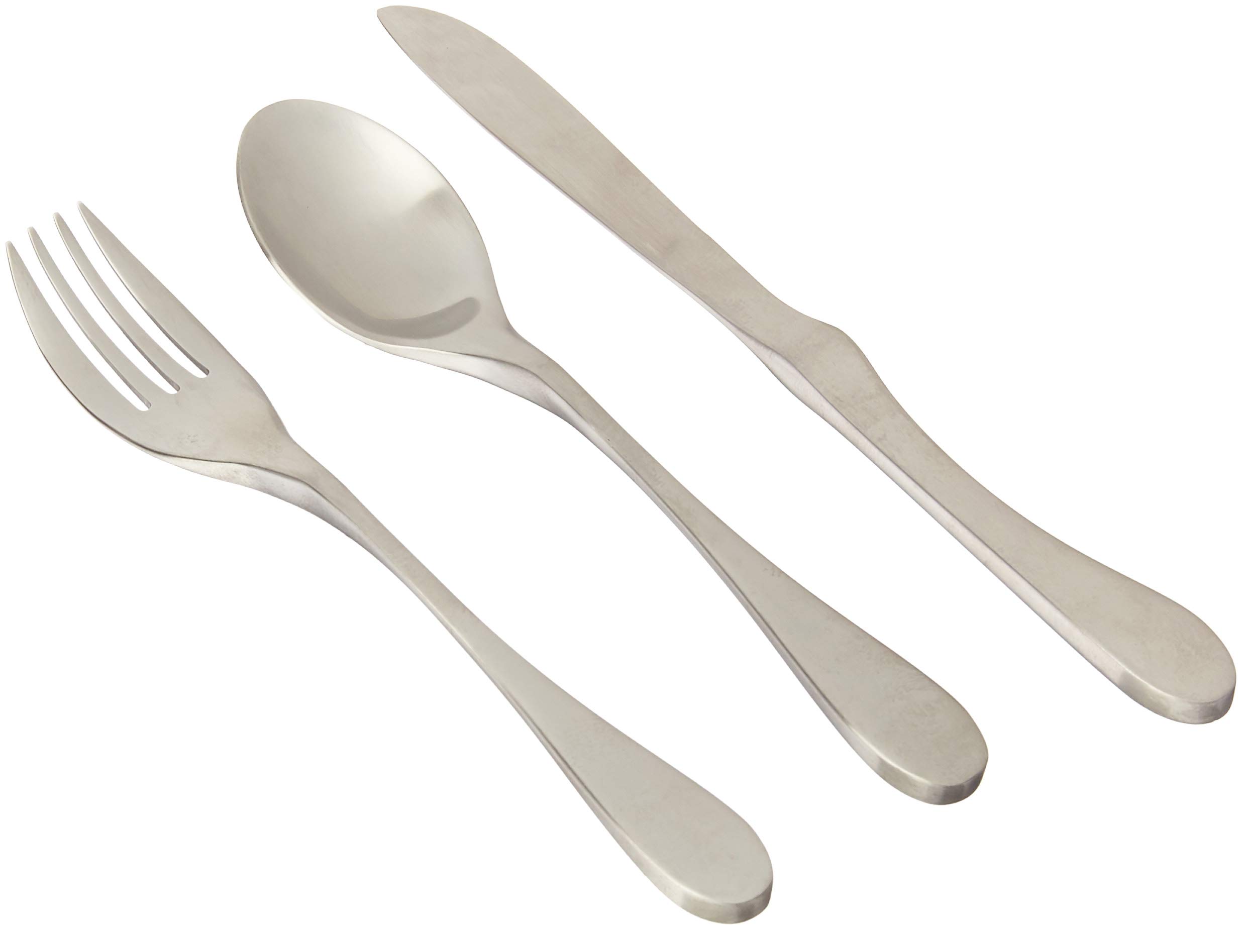 Knork Stainless Steel Flatware Starter, 12 Piece Set, Matte