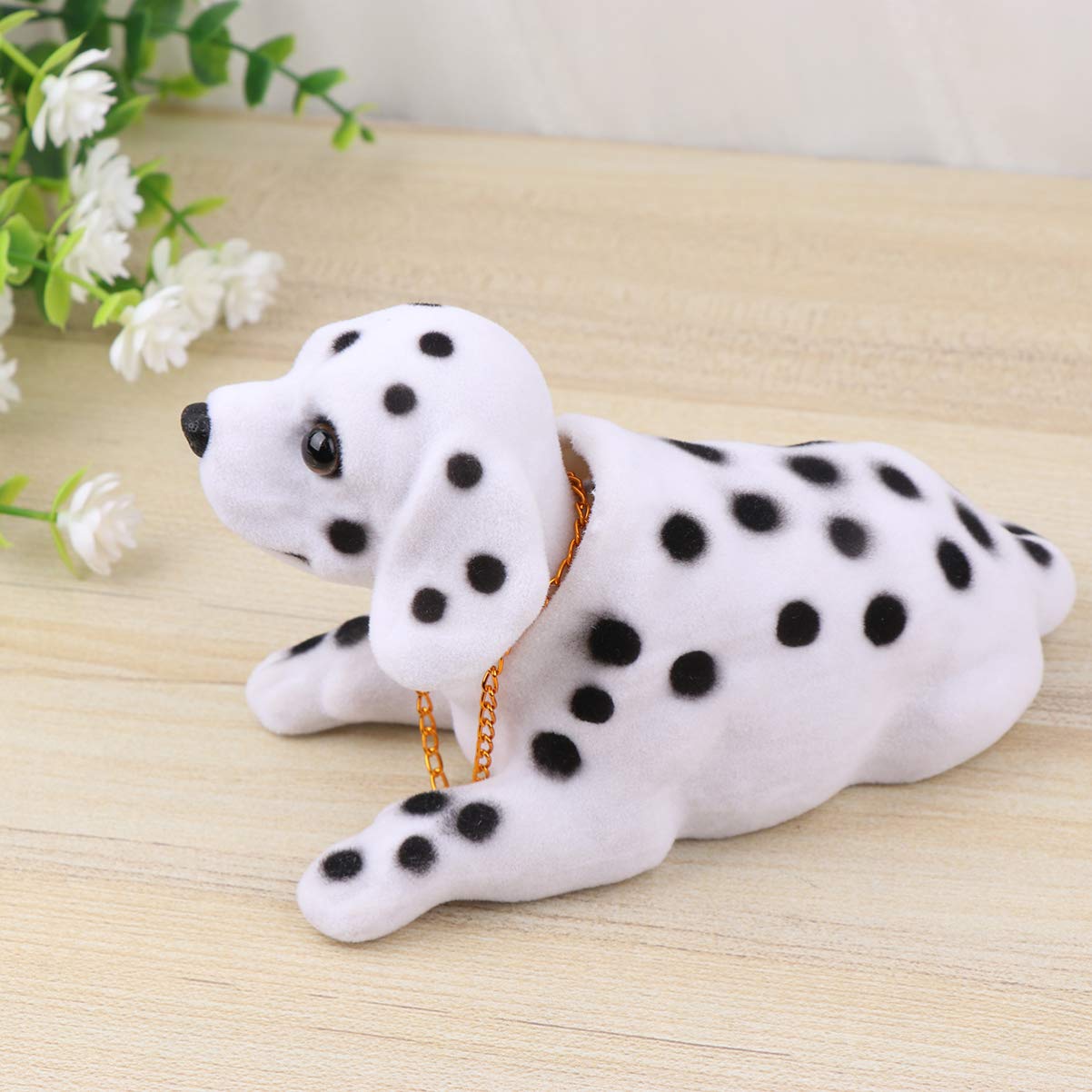 LIOOBO Car Dashboard Bobble Shaking Head Dog Doll Toy Ornaments Car Interior Decorations (Spotty Dog)