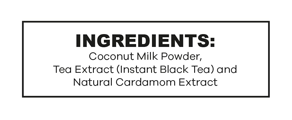QuikTea Vegan Unsweetened Cardamom Instant Chai Tea Latte - 10 Count Single Box - Convenient, Easy Ayurvedic Dairy Free Alternative - All Natural Non GMO Superfood