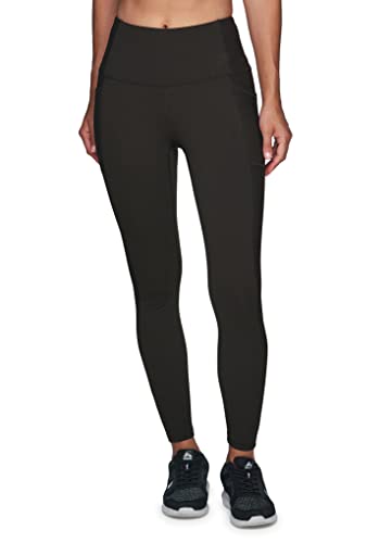 RBX Full Length High Waisted Rib Working Running Yoga Leggings Ribbed Dark Forest XL