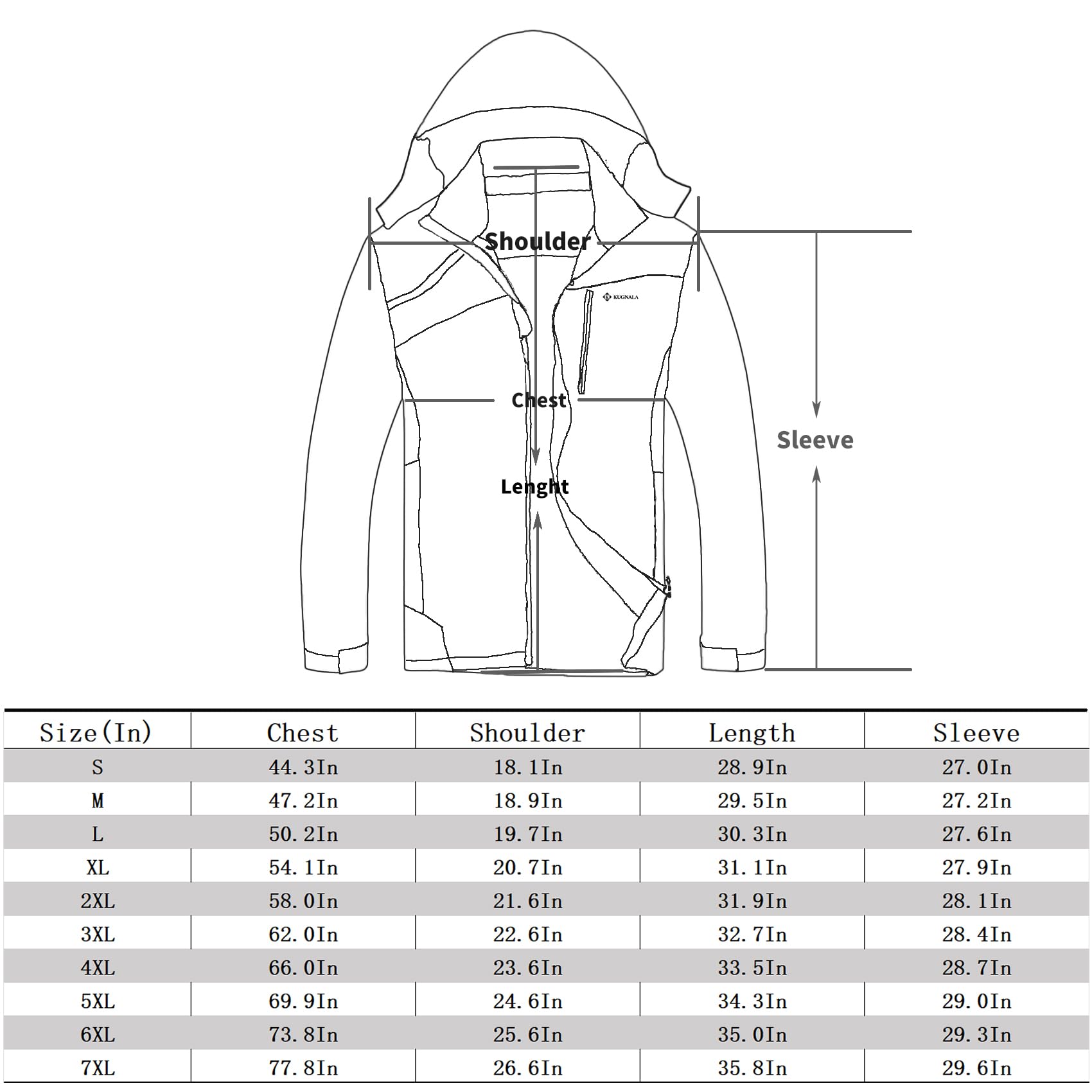 Kugnala Mens Lightweight Rain Jacket Waterproof Rain Coat Hooded Windproof Windbreaker Jackets for Men Hiking Cycling Black XL