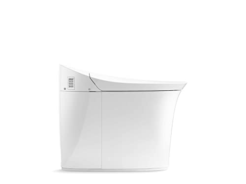 Kohler K-5401-PA-0 Veil Comfort Height Skirted One-Piece Elongated Dual-Flush Intelligent toilet, White