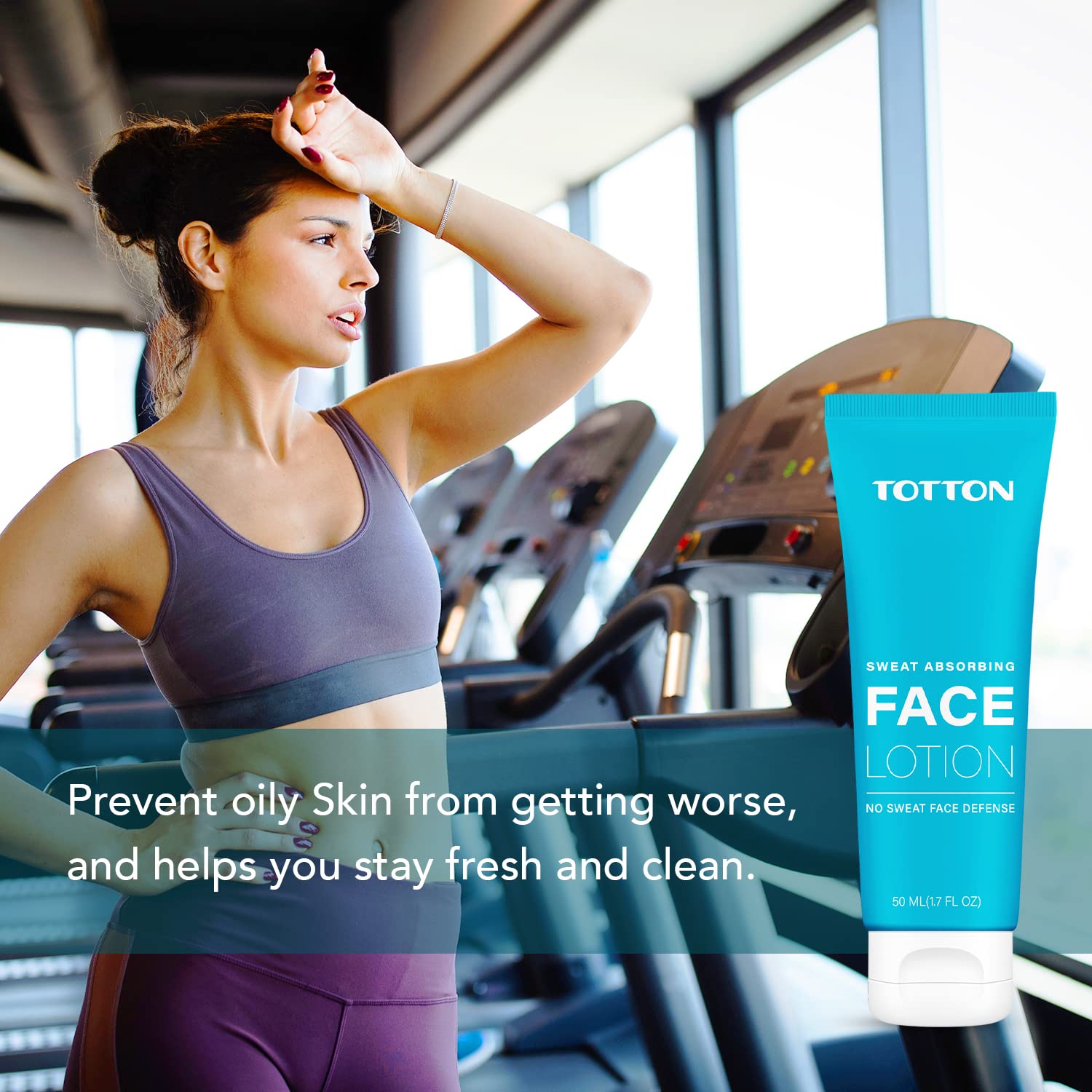 Sweat Absorbing Lotion, Antiperspirant for Face, Forehead, and Scalp, Block Sweat and Oily Skin Control, Anti Sweat for Men & Women - 50mL
