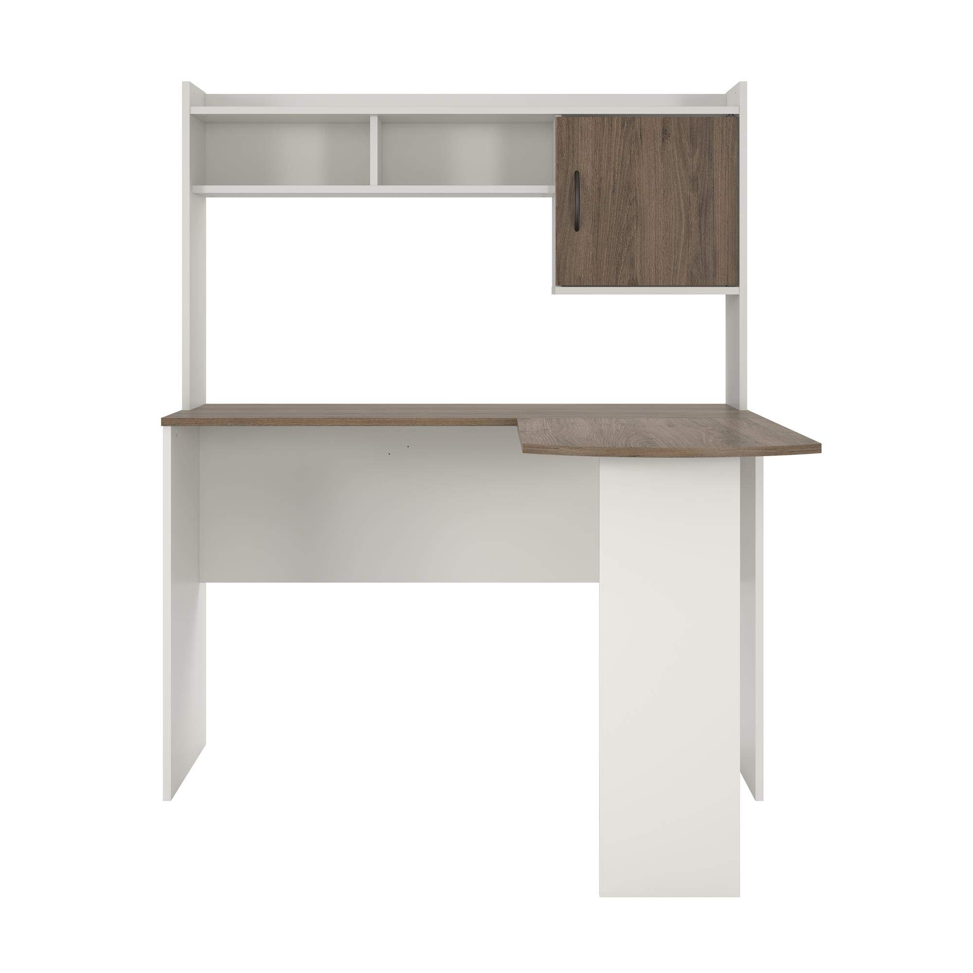 Mainstays' L-Shaped Desk with Hutch, Multiple Colors (L-Shaped Desk with Hutch, White/White)