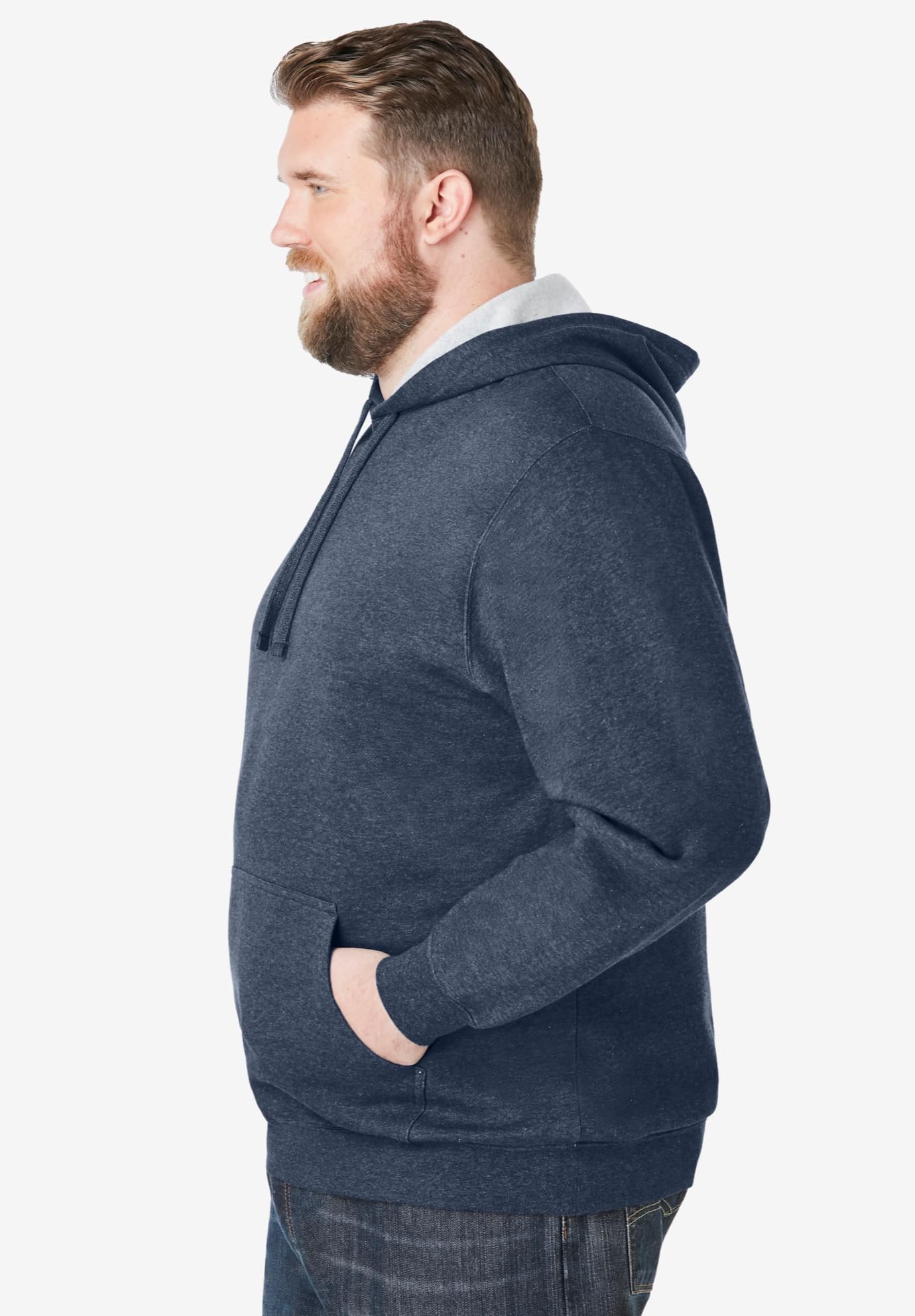 KingSize Men's Big & Tall Fleece Pullover Hoodie - 8XL, Deep Olive