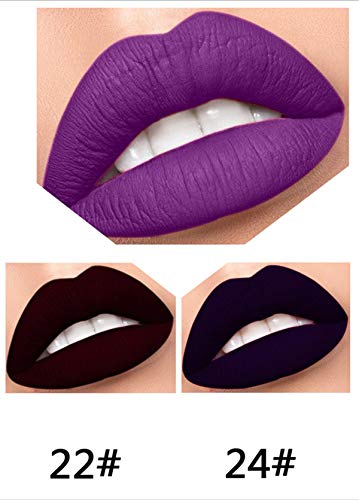 MAEPEOR Matte Liquid Lipstick Set 3PCS Velvety Lip Gloss Kit Long-Lasting Wear Non-Stick Cup and Not Fade Lipstick Makeup Set for All Skin Underton (3Colors Set 08)