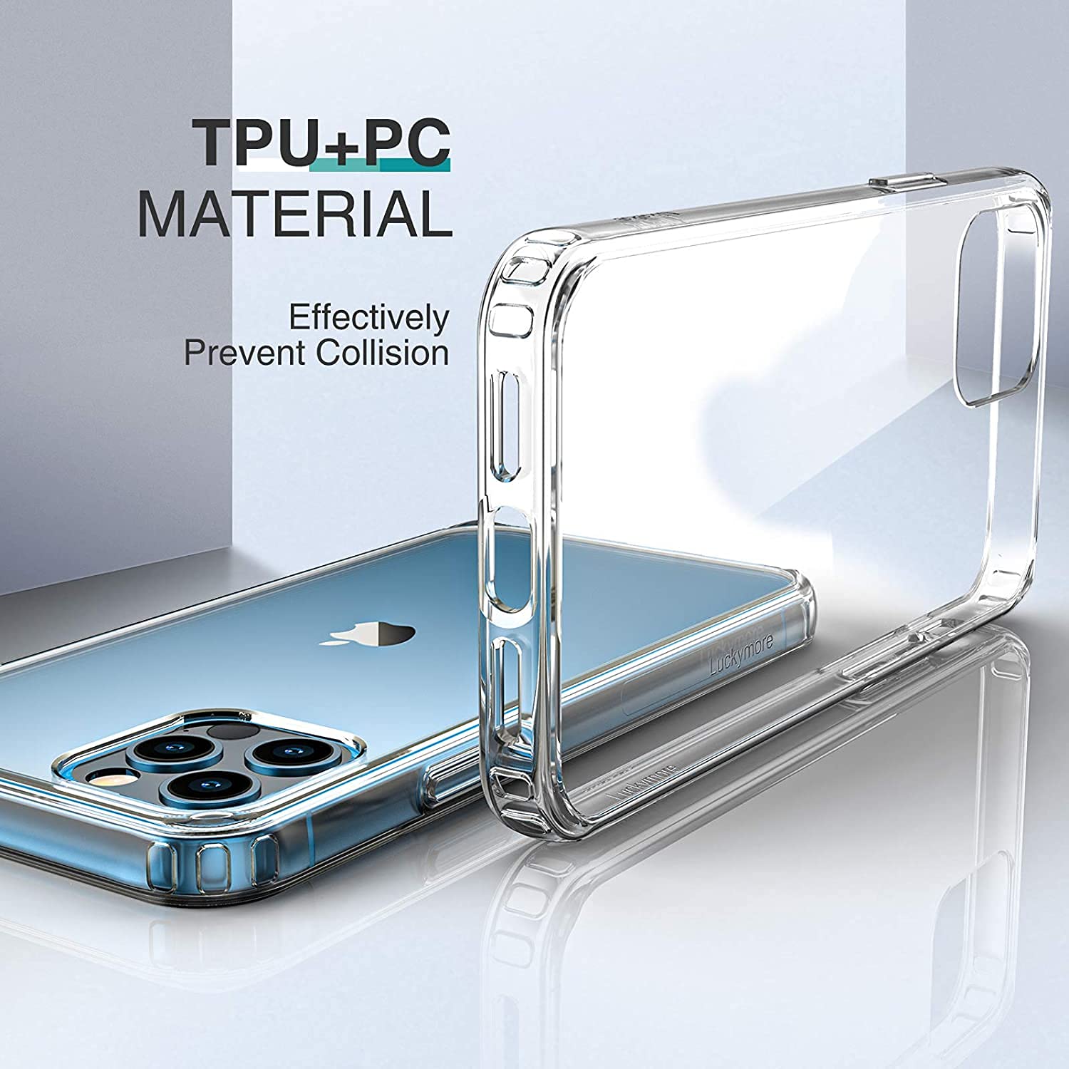 Luckymore Compatible with iPhone 12 Pro Max Case, Clear Case for iPhone Pro Max 6.7 Inch 2020.