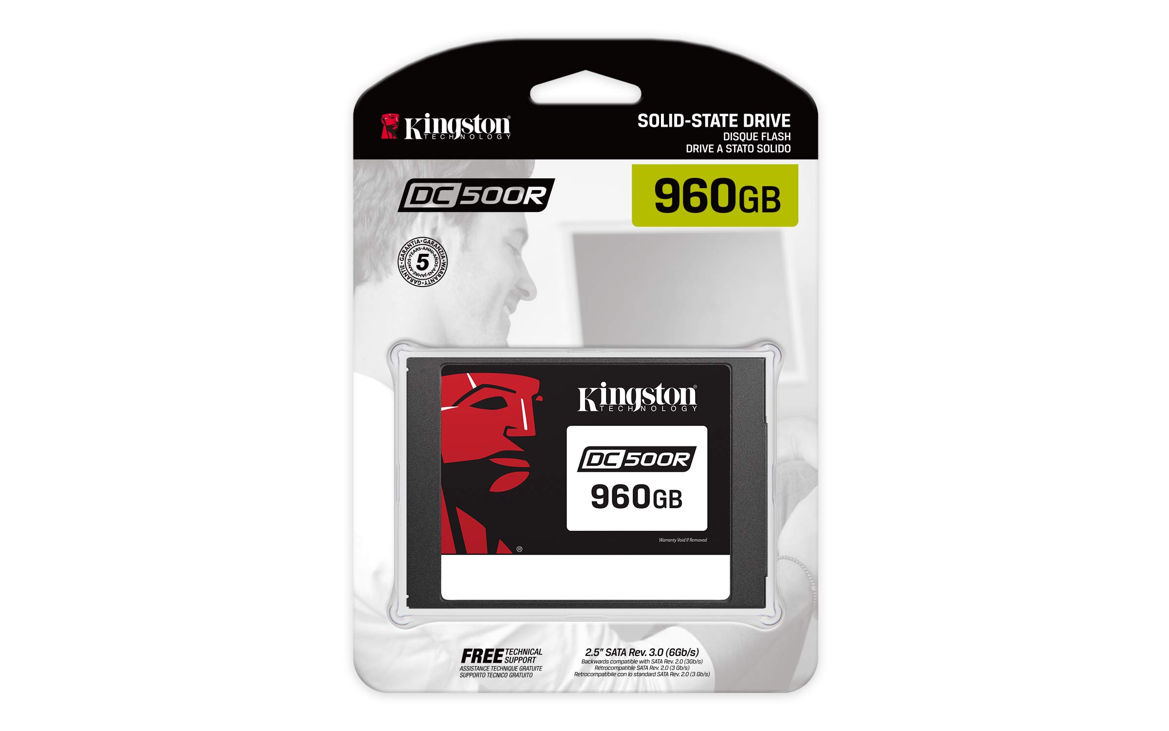 Kingston Data Centre DC500R, SEDC500R/960G, Enterprise Drive a Stato Solido - SSD 2.5” 960 GB