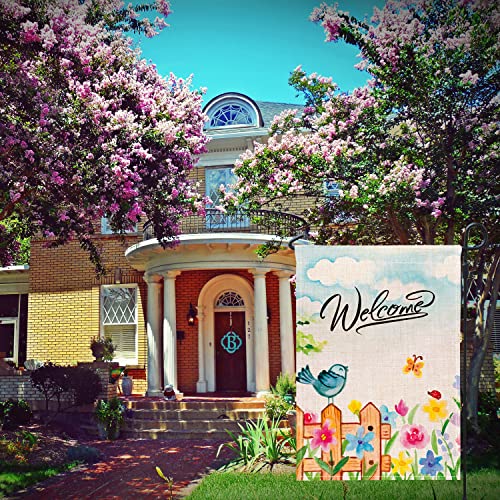 QXQIANXIYE 2 Pack Summer Garden Flags Double Sided 12×18 Inch Small Yard Flag Outside Décor for Farmhouse