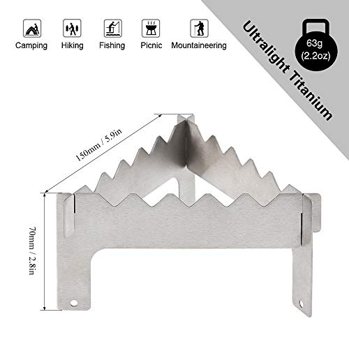 Lixada Ultralight Folding Titanium Pot Stand for Outdoor Camping Hiking Picnic Stove Alcohol Stove Rack