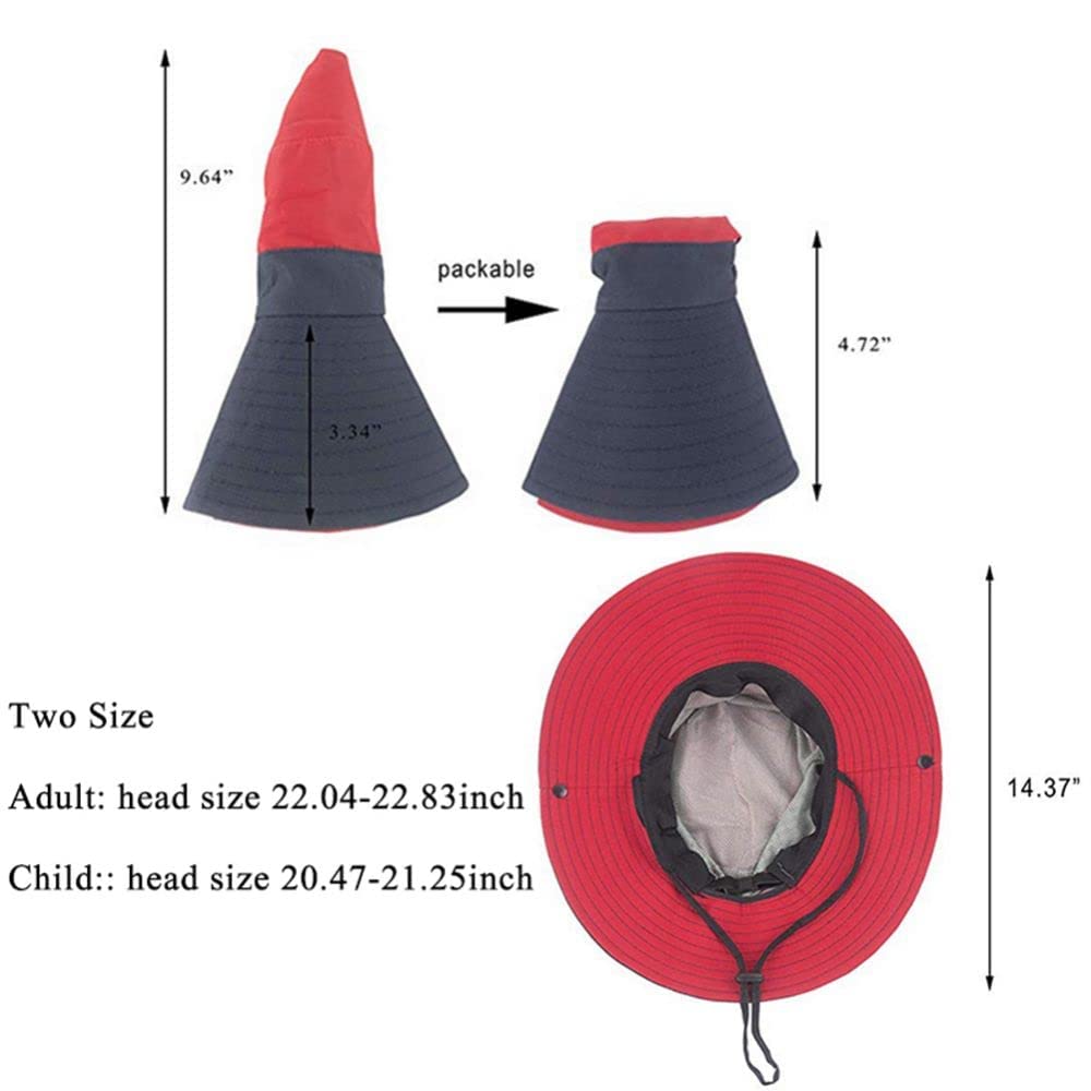 Outdoors Tribe Foldable Sun Hat, Women's Summer Sun Bucket Hats, Beach Foldable Mesh Fishing Cap (Pink)