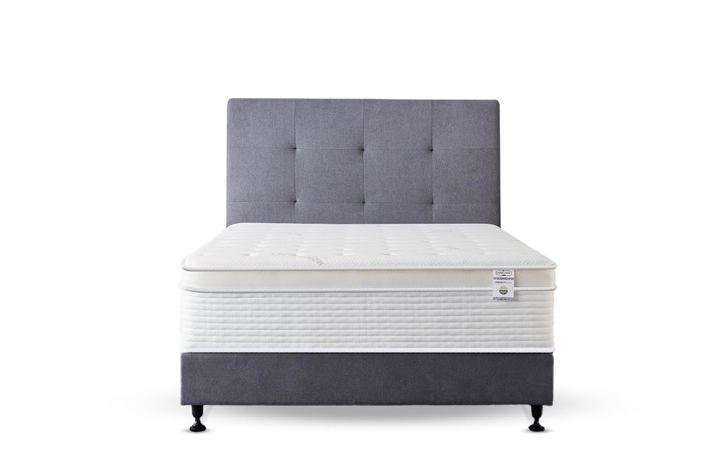 King Size Mattress - 16 Inch Cool Memory Foam & Spring Hybrid Mattress with Breathable Cover - Comfort Plush Euro Pillow Top - Rolled in a Box - Oliver & Smith