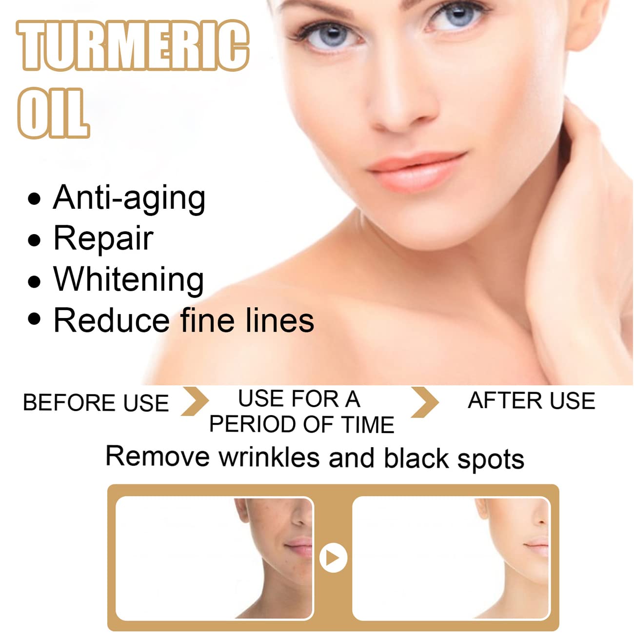 Turmeric Dark Spot Corrector Serum, Ksndurn 2PCS Turmeric Repair Face Serum - kin Care Moisturizing Repair Serum