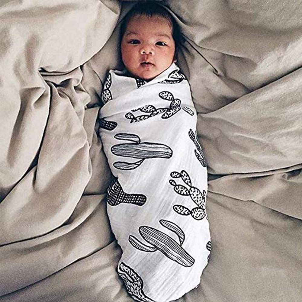 SANNIX Muslin Swaddle Blanket Cotton Baby Swaddle Wrap Burping Cloth Stroller Cover Pink Girl Baby Blanket