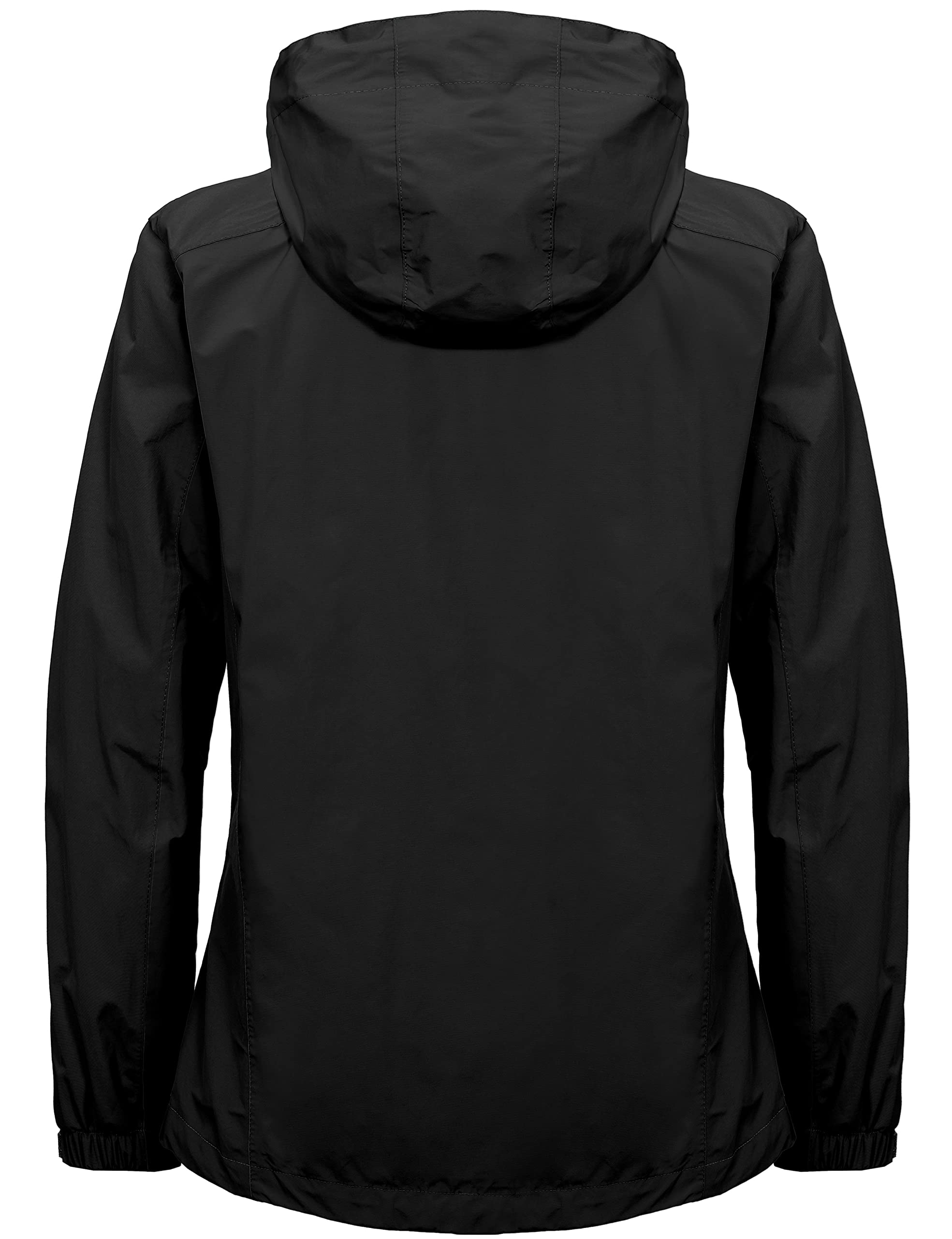 Little Donkey Andy Women's 3 in 1 Winter Ski Jacket Warm Fleece Liner Jacket Waterproof Windproof Snow Coat & Detachable Hood Black L
