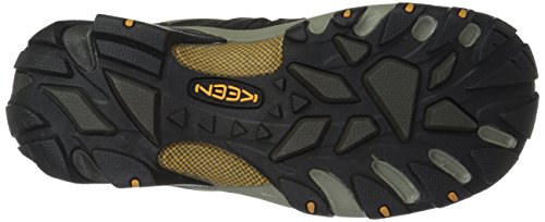 KEEN Men's Voyageur Low Height Breathable Hiking Shoes, Black Olive/Inca Gold, 10