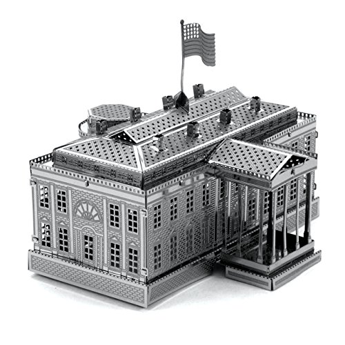 Metal Earth White House 3D Metal Model Kit Bundle with Tweezers Fascinations