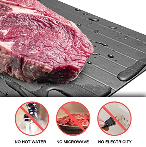 Quick Thaw Plate - Frozen Food Steak Meat Vegetable Fruit Natural Quick Thaw Pad Fast and Safe No Microwave or Hot Water Required Kitchen Supplies