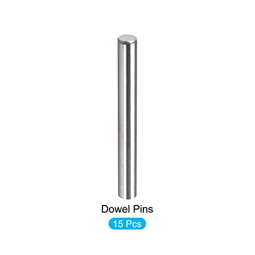 METALLIXITY Dowel Pin (5x40mm) 15Pcs, 304 Stainless Steel Shelf Support Pegs Pin Fastener Elements - for Metal Devices, Furniture Installation, Industrial, DIY