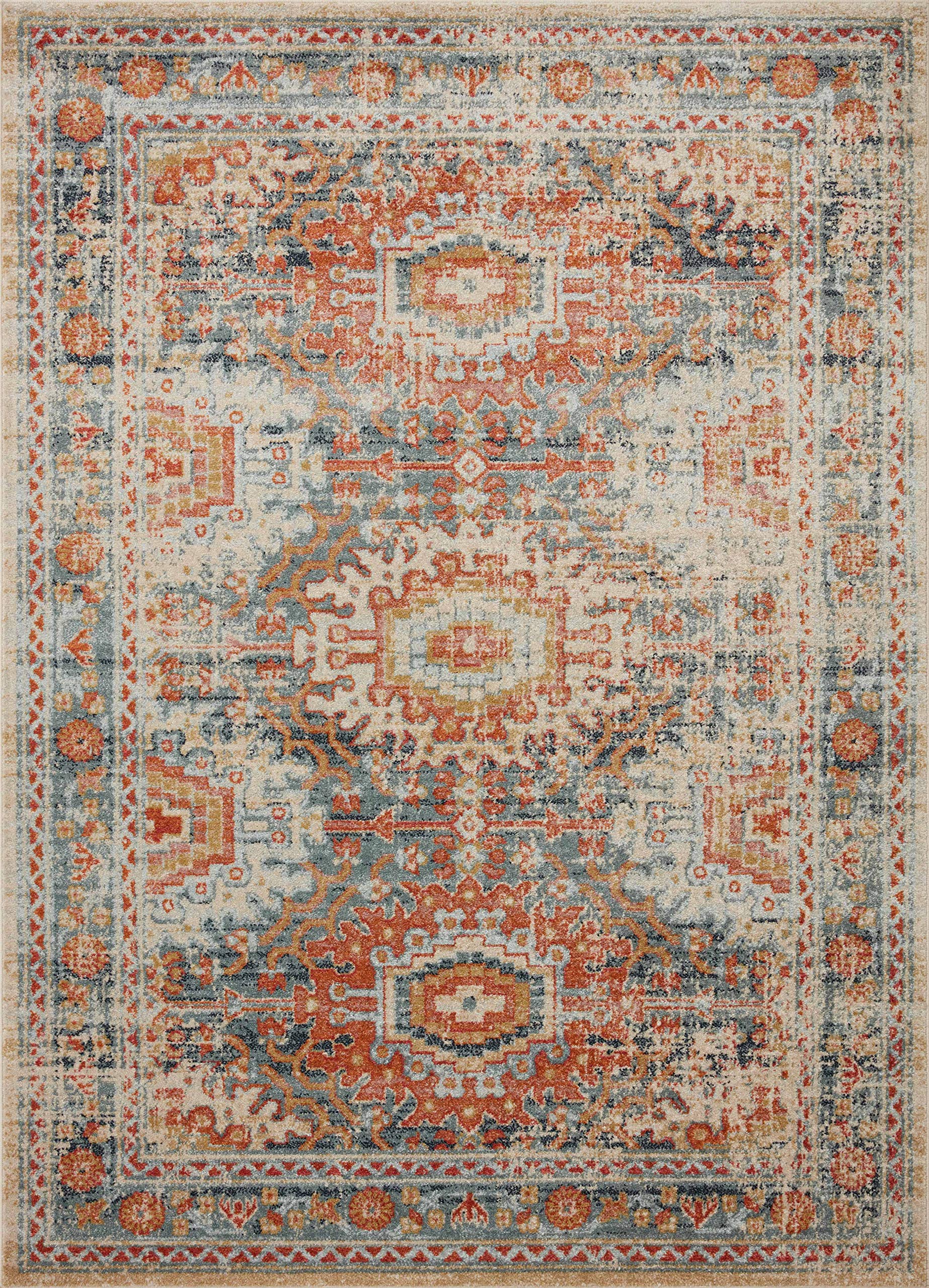 Loloi II Jocelyn Collection JOC-03 Mist/Multi 9'-6" x 12'-6" Area Rug