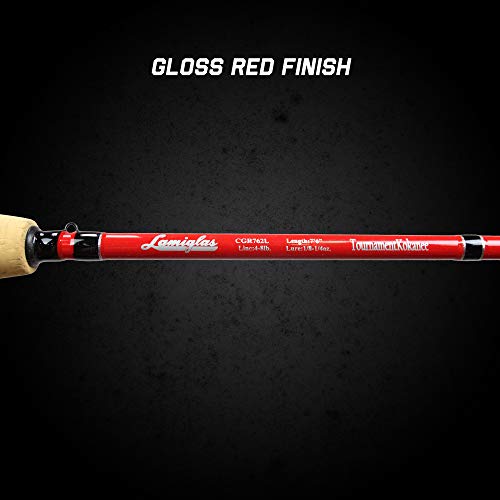 Lamiglas Ultra Light Cast/Troll Jared Johnson Fiberglass Team Kokanee Casting Rod-2 Piece CGR762L Red 7β6"