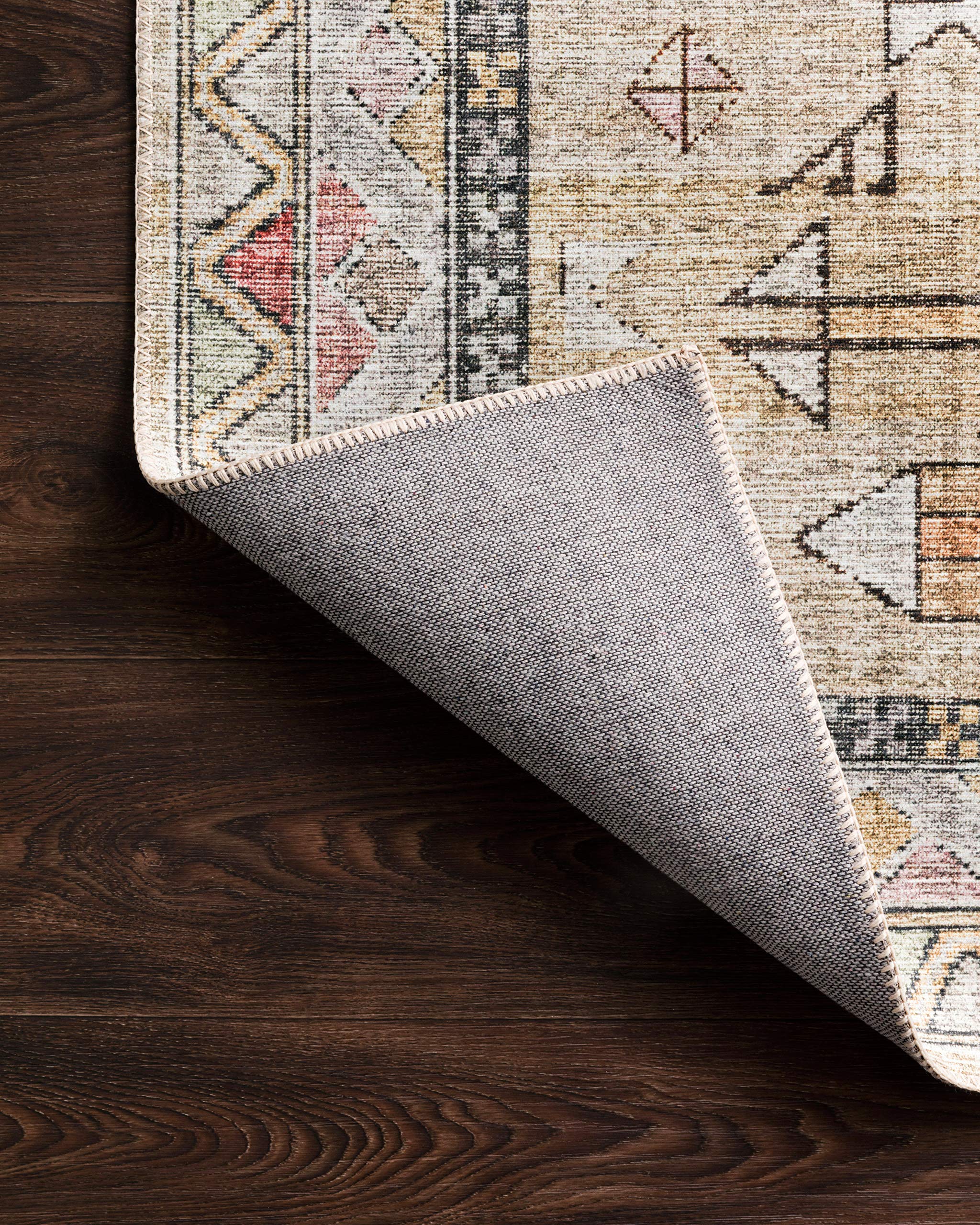 Loloi II Skye Collection SKY-04 Gold/Blush 9'-0" x 12'-0", 13" Thick,Area Rug,Soft,Durable,Vintage Inspired,Distressed,Low Pile,Non-Shedding,Easy Clean,Printed,Living Room Rug