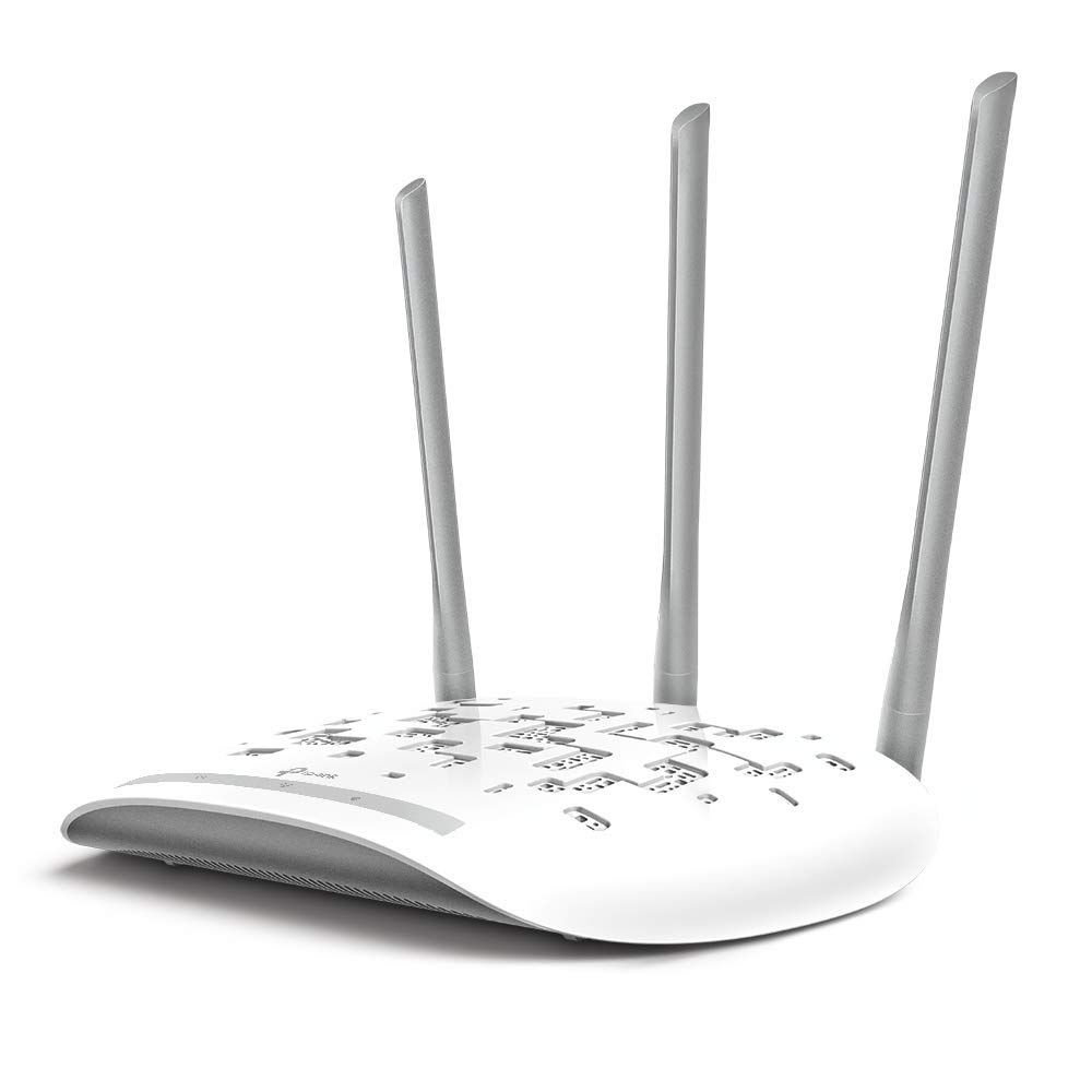 TP-Link Wireless Access Point TL-WA901N | 2.4Ghz N450 Desktop WiFi Bridge | Supports AP/Multi-SSID/Client/RE Mode | 3 Fixed Antennas | Passive PoE w/ Free PoE Injector (Renewed)