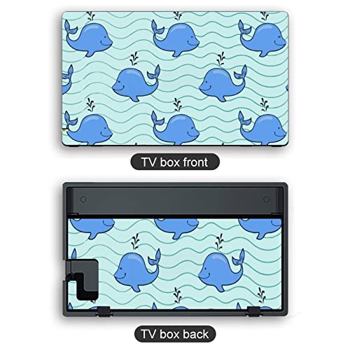 Sea Life Fish Animals Decal Stickers Cover Set Full Wrap Skin for Switch Protection Faceplate Sticker for Switch