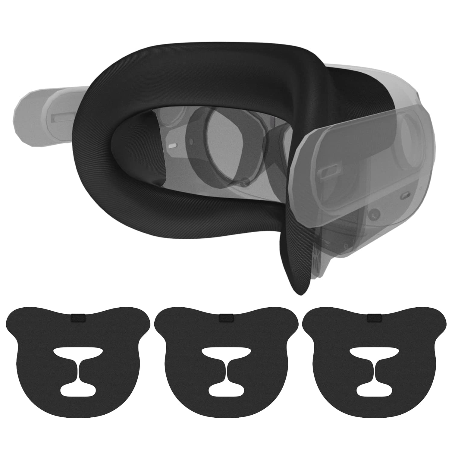 Rechargeable Headlamps with Sensor Mode & Breathable VR Mask for Meta Oculus Quest 2
