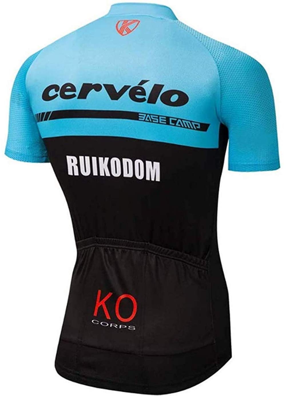 Men Cycling Jersey Team Bike Shirts Short Sleeves and Bib Shorts Set Biking Clothing C78 (F,Medium)
