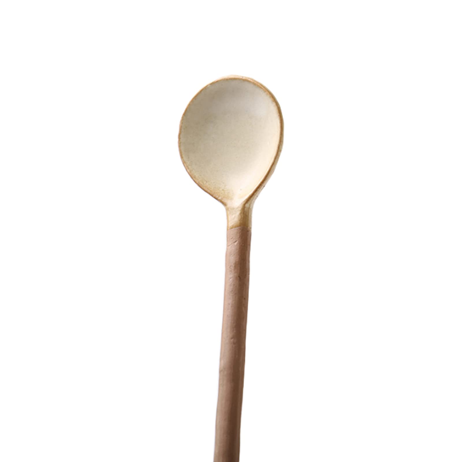 Pack of 6 Ceramic Coffee Spoon Retro Small Porcelain Spoon Mini Teaspoons For Yogurt Dessert Honey Jam Spoon Ice Cream Spoon Sugar Salt Jar Spoon
