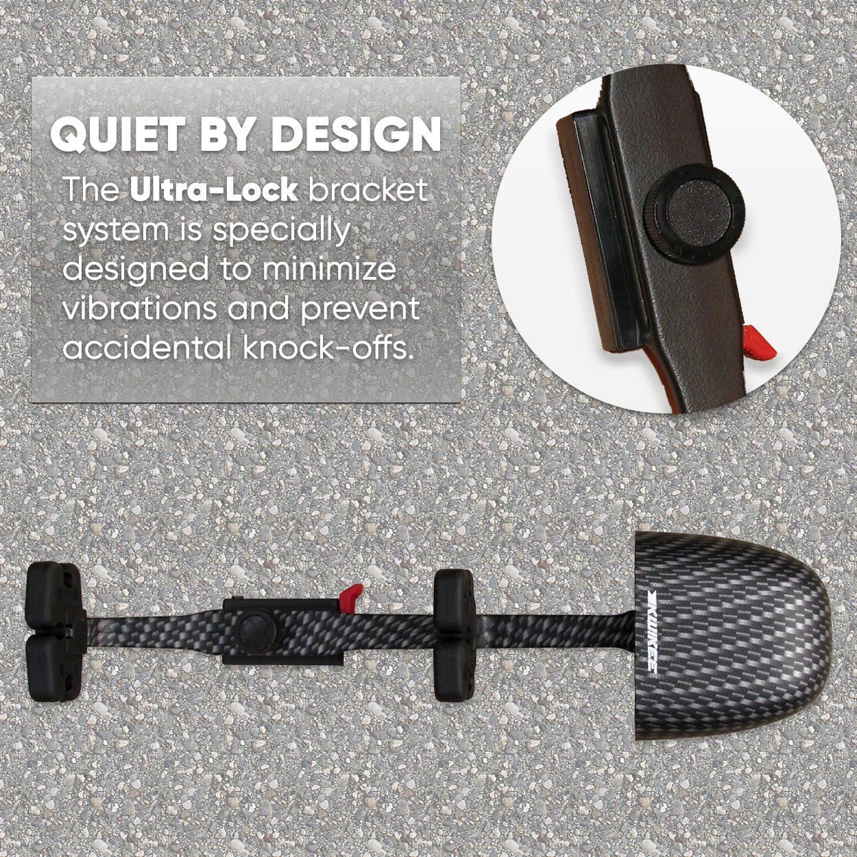 Kwikee Kwiver Kwik 3 SS 3 Arrow Bow Quiver for Archery and Hunting - Quick Detach, Lightweight, Quiet Shooting, Carbon Black