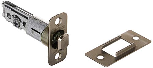 Kwikset 335 15 RND PCKT DR LCK Round Bed/Bath Pocket Door Lock in Satin Nickel